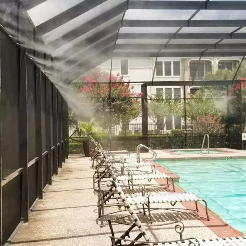 MistCooling Stainless Steel Patio Misting System - 1500 PSI Misting Pu ...